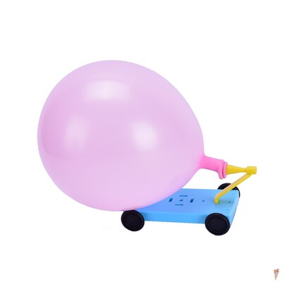Physical Experiments Homemade Balloon Recoil Car DIY Materia