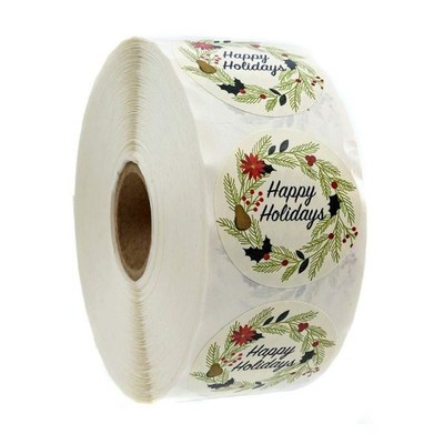 500 Pcs / Roll Sealing Sticker Labels Happy Holiday Sticky S