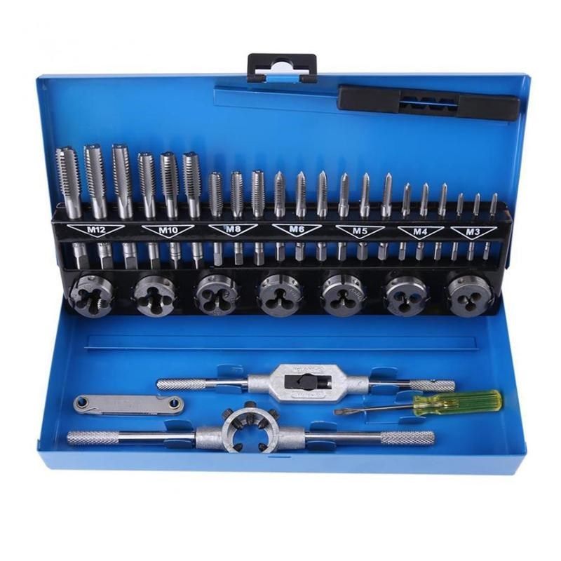 32pcs/set Tap and Die Alloy Drill Thread Cutter Set Metric T_虎窝淘