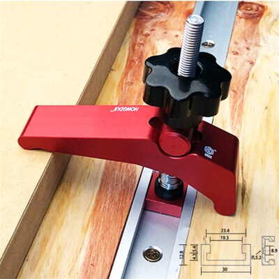 Aluminum Alloy T Track Metal Hold Down Block Clamp T-Slot T-