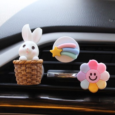 Cartoon car fragrance furnishing articles bowknot adornment