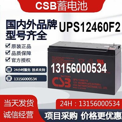 CSB蓄电池UPS12460F2包邮