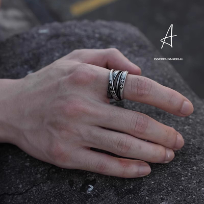 手工十字缠绕限量戒指高级