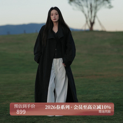 AIRIQI26春新款翻领中长款风衣