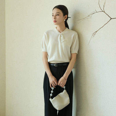 AIRIQI秋季新款新中式羊毛针织衫