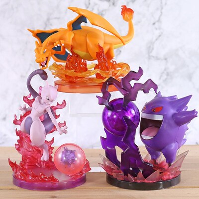 Anime Cartoon Monster Mewtwo Gengar Charizard PVC Statue Fi
