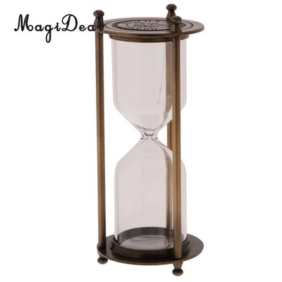 MagiDeal helf Display Count Down Empty Sand Glass Hourglass