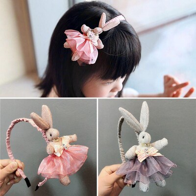 New Cute Rabbit Headbands Pink Hairband Headwraps Animals H