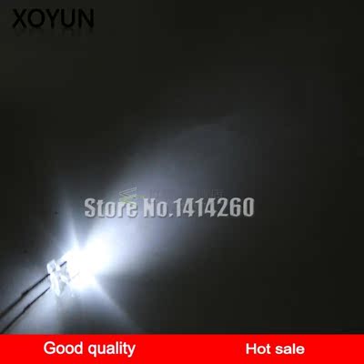100pcs/lot 5MM white-haired white light emitting tube ultra-