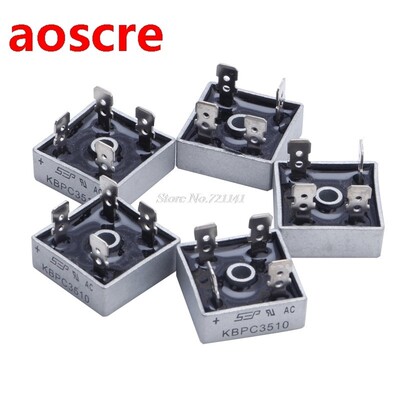 5Pcs 35A KBPC3510 1000V Metal Case Single Phases Diode Bridg