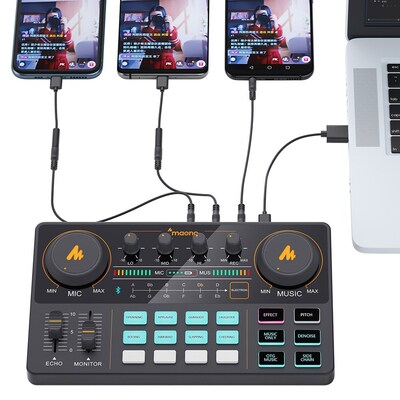 CASTER AM200 Microphone Mixer Digital Audio Interface Podcas