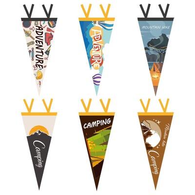 Outdoor Pennant Fabric Banner Hiking Backpacking Camping
