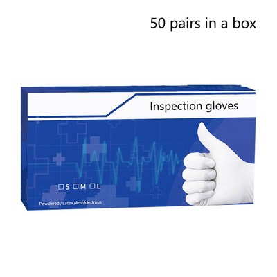 50 Pairs Disposable Rubber Gloves Wear-Resistant High Streng