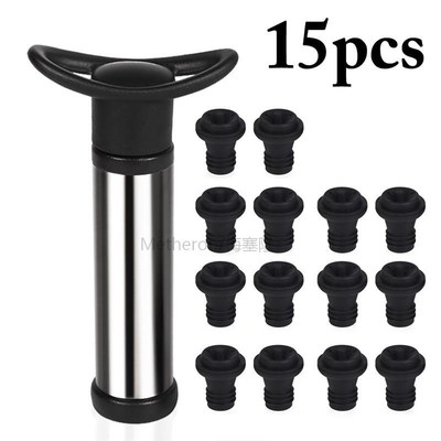 Wine Saver Vacuum Pump with 8pcs 14 pcs Vacuum Bottle Stoppe