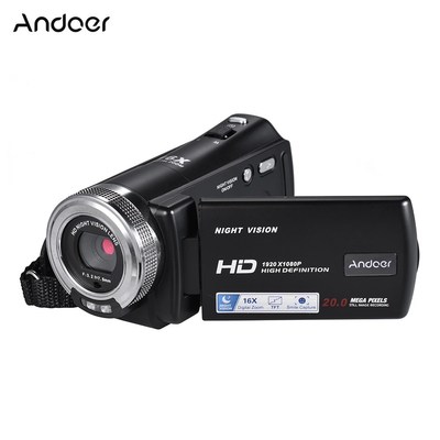 Andoer Video Camera 1080P Full HD 16X Digital Zoom Recordin