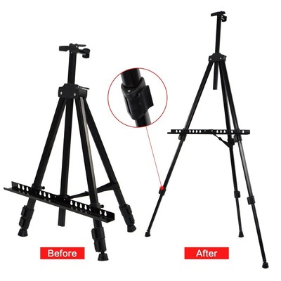 Easel Stand, Artist Easels for Display, Aluminum Metal Tripo