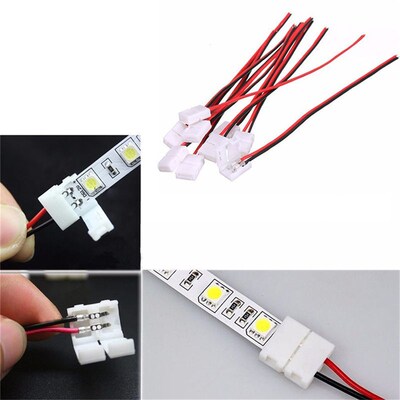 ZLinKJ Wholesale 10Pcs/lot PCB Cable 2 Pin LED Strip Connect