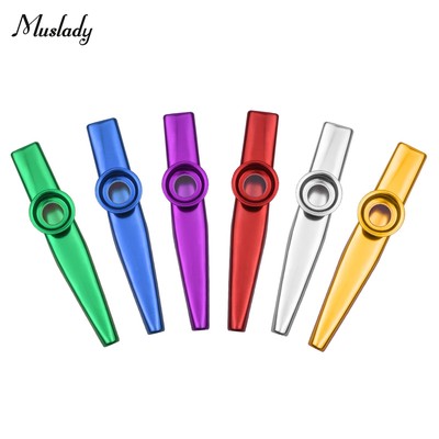 6pcs Metal Kazoos Musical Instruments Flutes Diaphragm
