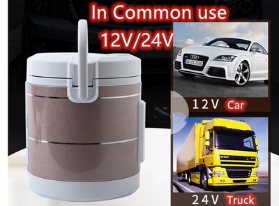 12V 24V ni rice cooker 1.6L car trucks electric soup porridg