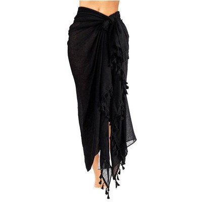 Women Sarong Pareo Wrap Bikini Cover Up Sheer Beachwear Tass