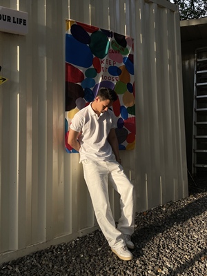 JYGTAL美式休闲直筒白色牛仔裤