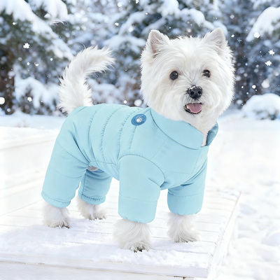 小狗狗冬天羽绒棉服四脚蓄热锁温