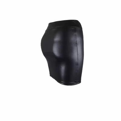 Skirt Sexy Mini Fit Slim Hip Waist High Matte Skirt Leather