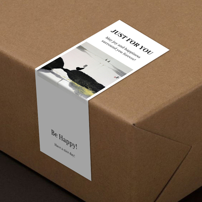 gytz6485中式古风水墨工笔传统绘画通用超大不干胶贴纸定制封口贴