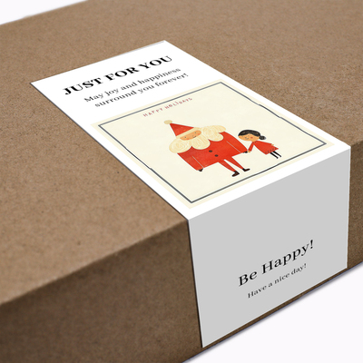 gytz3688跨境圣诞节通用迷你超大不干胶贴纸定制封口贴空白可手写