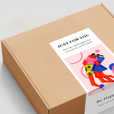 gytz1243爱情幸福高级感森系唯美小清晰插画通用不干胶贴纸封口贴