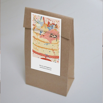 gytz5935生日通用迷你超大不干胶贴纸定制封口贴空白可手写包装贴