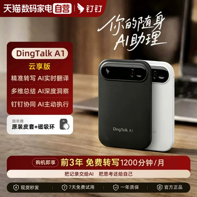 钉钉Ding Talk a1智能AI录音卡会议纪要云享版录音笔翻译转文字