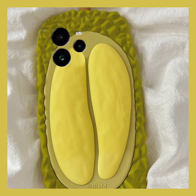 ins风夏天榴莲适用oppo真我13pro+手机壳gtneo5se创意12个性11夏日gt7水果6立体q3s趣味v25搞怪x2十realme女p