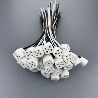 UV紫外线杀菌灯管四针脚T5T6灯座线接头G10q四孔灯座 石英管O型圈