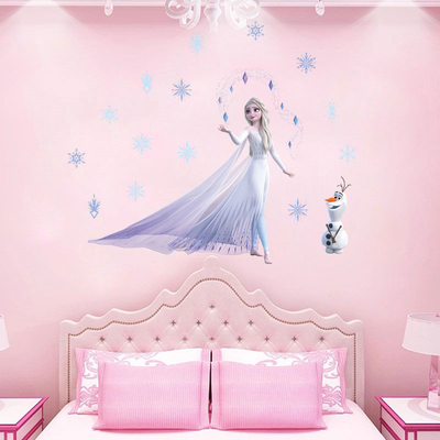 Cartoon  Frozen 2 Princess 30*60cm Wall Stickers For Kids Ro