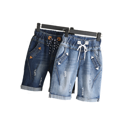 Large Size Women Fat MM Summer Students Denim Shorts Female