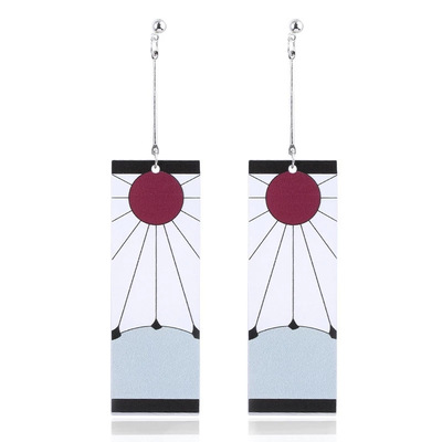 Anime Acrylic Drop Earrings Demon Slayer Kimetsu No Yaiba Bl