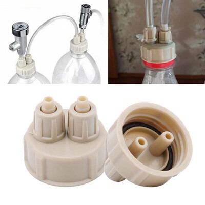 2pcs Aquarium CO2 System Tube Valve Guage Bottle Cap Aquariu