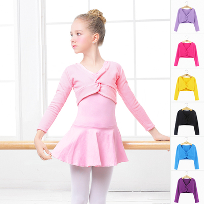Girls Ballet Crop Tops Dance Leotards Coat High Waist Ballet