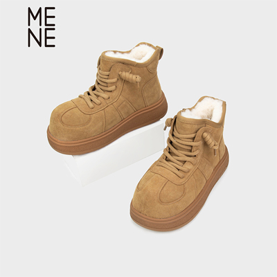 防滑2025冬季新款保暖翻毛皮短靴