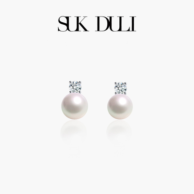 SUK DULI/苏克都哩戴妃珍珠耳钉时尚个性小众简约