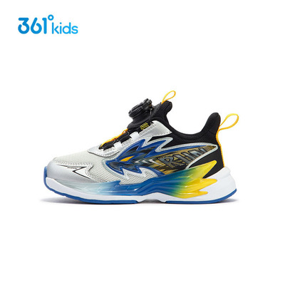 商超同款361度男童网面跑步鞋缓震新品秋中小童旋钮扣运动鞋4512