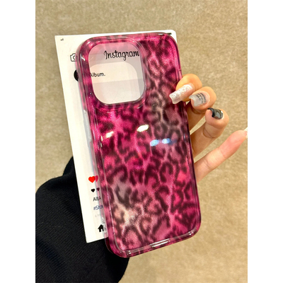 全机型硅胶软壳粉晕染豹纹冰裂纹