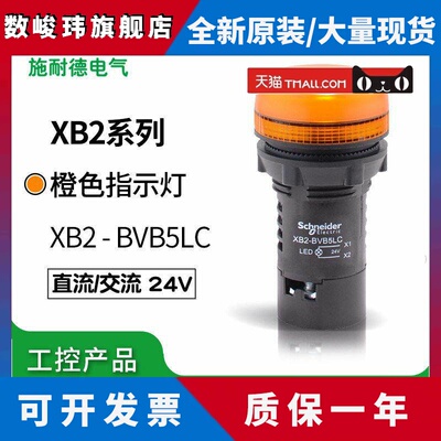 原装施耐德电气 LED黄色指示灯XB2-BVB5LC 橙色信号指示 AC/DC24V
