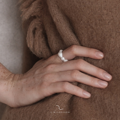 【人气推荐】有序排列纯银戒指