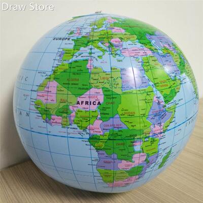 30cm Inflatable Globe World Earth Ocean Map Ball Educational