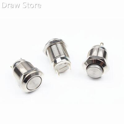 12mm Waterproof Latching Flat Round Stainless Steel Metal Po