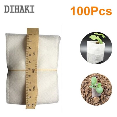 100PCS Seedling Plants Nursery Bags Biodegradable Non-woven