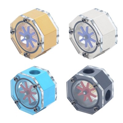 Octagonal LSJ-DBX Digital PC Water Cooling System Flow Meter