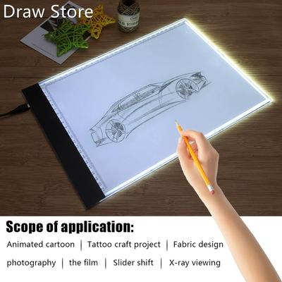 Tablet Digital Graphic Pad Art Painting Writing A4 LED Drawi